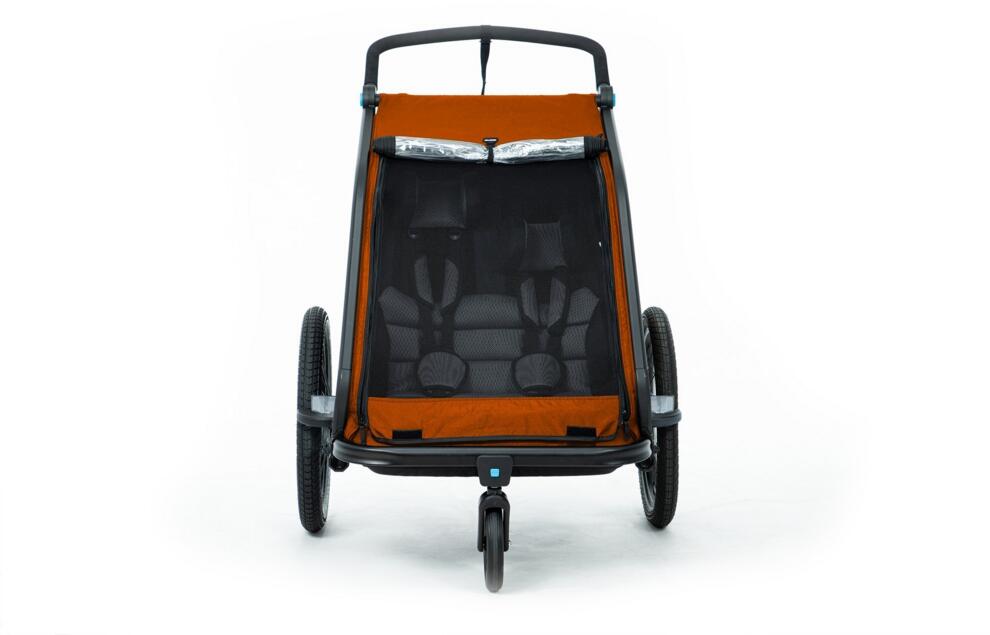 CUBE Kids Trailer Double Cmpt X Actionteam Gry/Ora – Mcrbikes