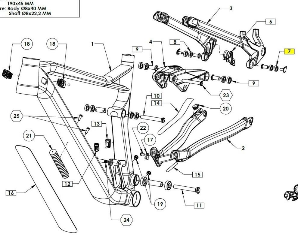 CUBE Bearing Pivot Set Horst Link 8510 – Mcrbikes